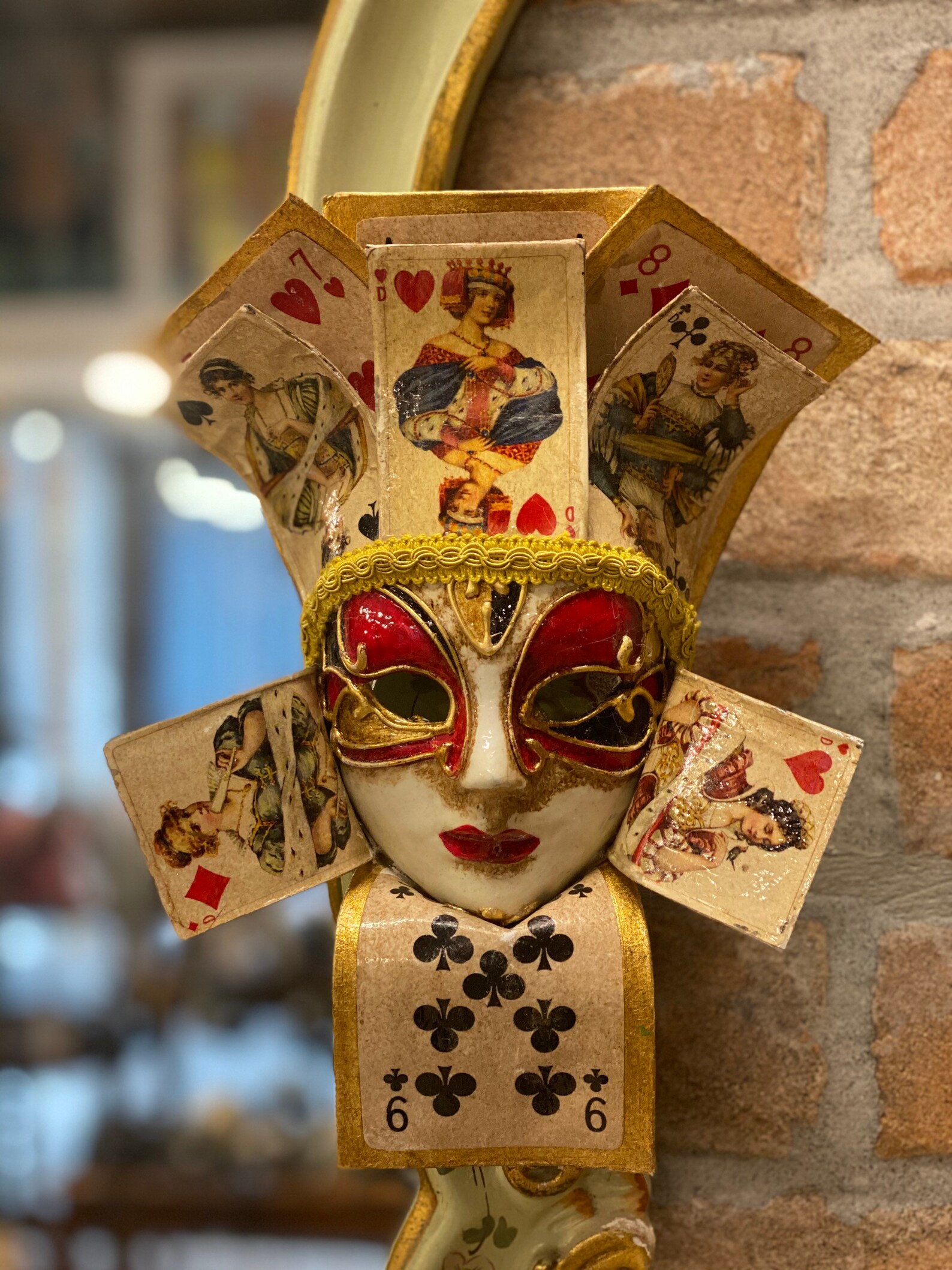 Venetian Mask Jolly Poker Card Decorative Mask Handmade - Etsy