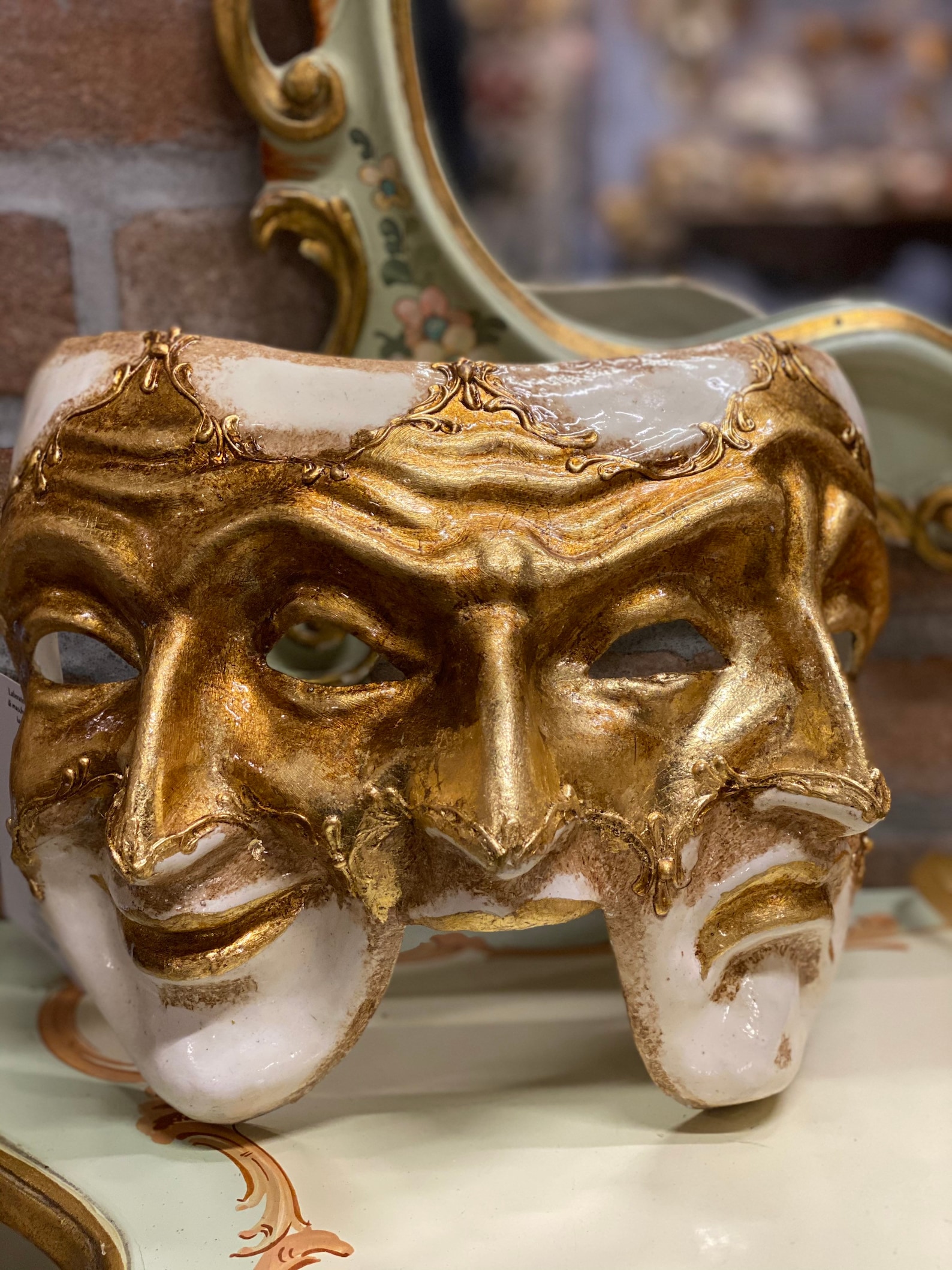 Venetian Three-faced Mask, Original Hand-made Papier-mâché - Etsy