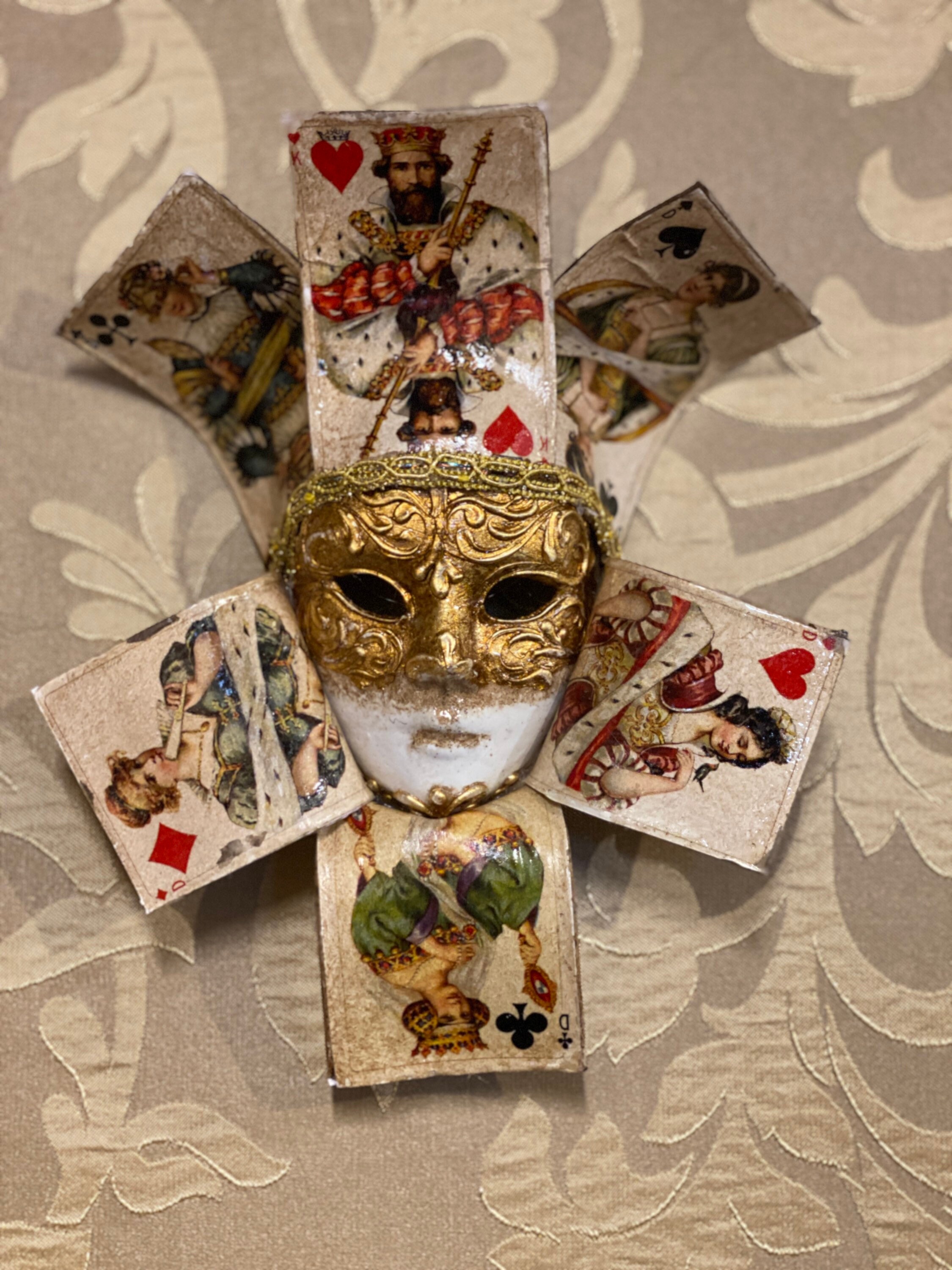 Venetian Mask Jolly Poker Cards Decorative Mask | Etsy