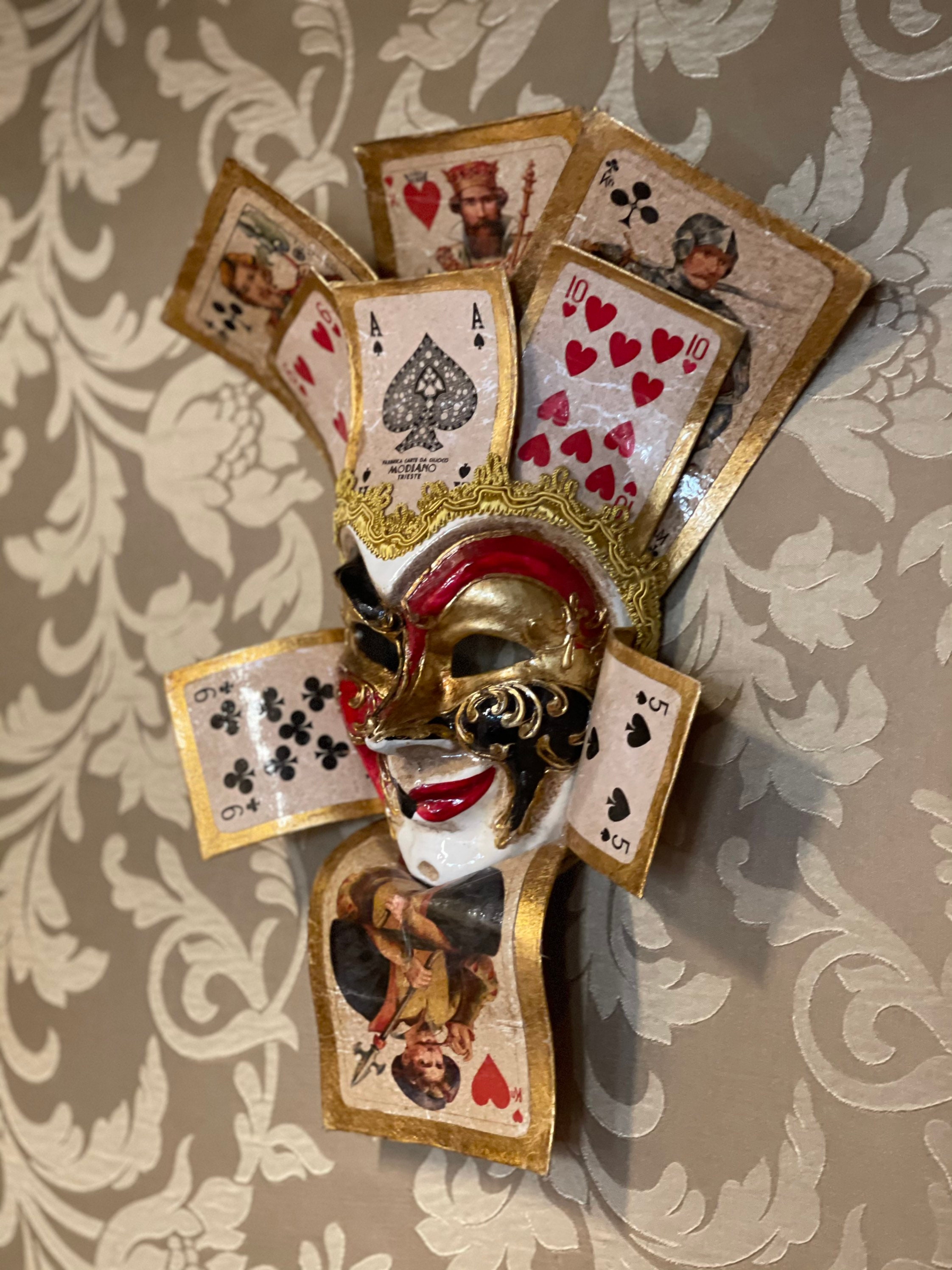 Venetian Mask Joker Poker Mask Decorative Only Mask - Etsy