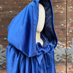 Venetian Cloak in Blue Velvet Lined in Satin. Cloak for Women or Men ...