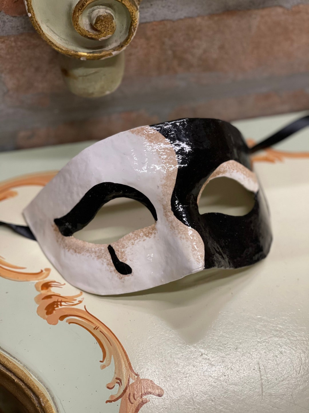 Colombina Pierrot Venetian Mask Original Carnival Mask - Etsy