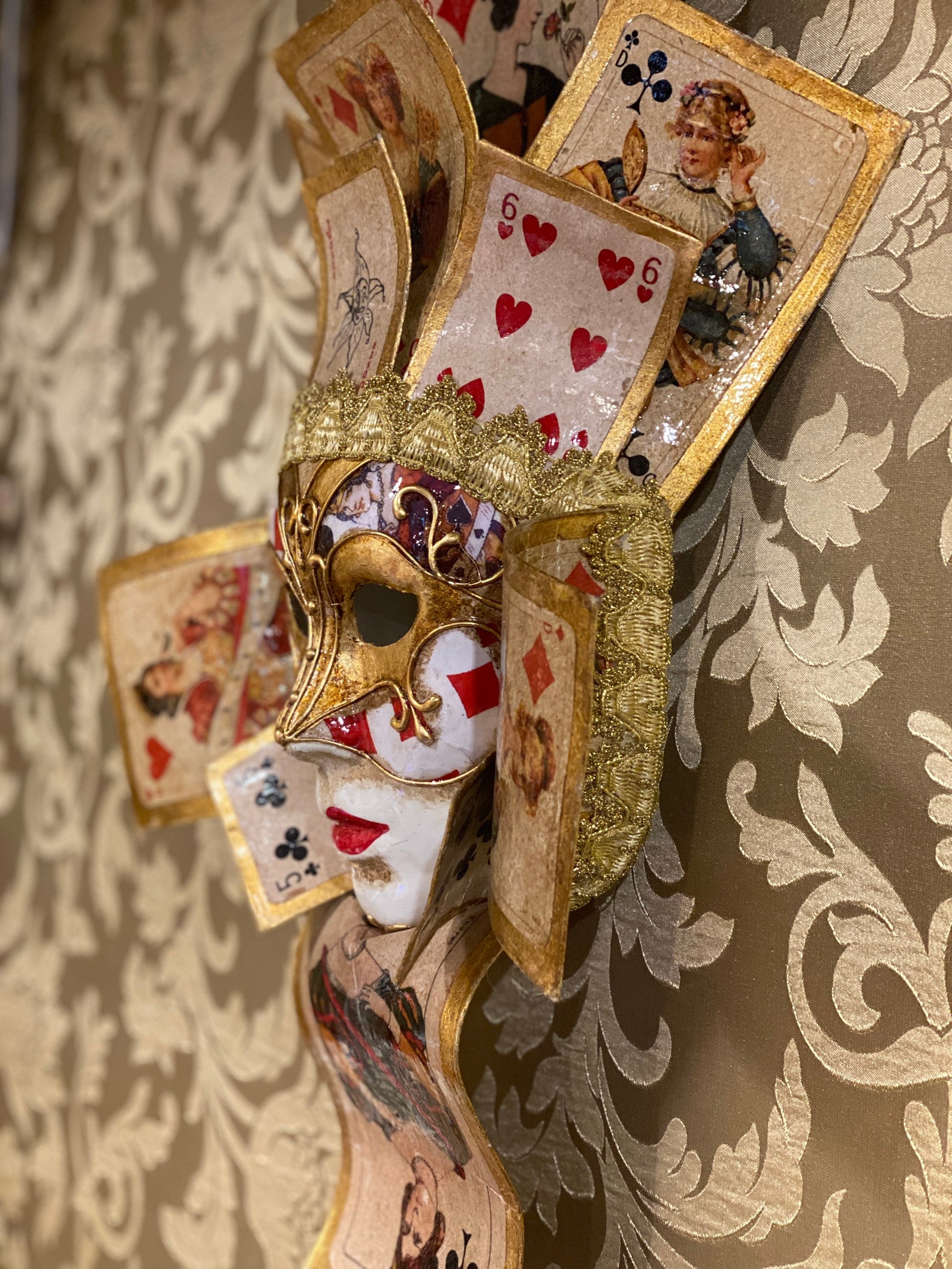 Venetian Mask Jolly Poker Cards Carnival Mask Halloween - Etsy