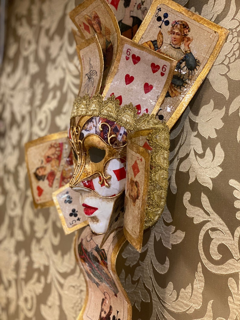 Venetian Mask Jolly Poker Cards Carnival Mask Halloween - Etsy