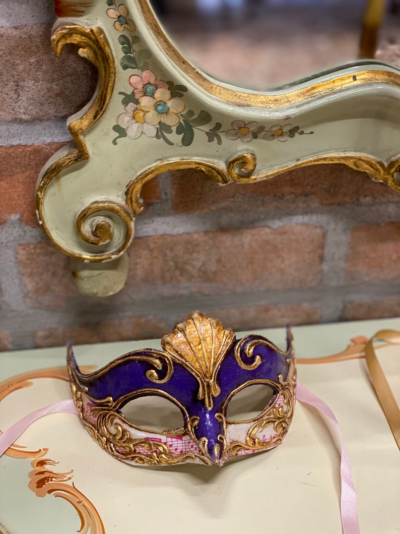 Venetian Colombina Mask, Handmade in Papier-mâché - Etsy