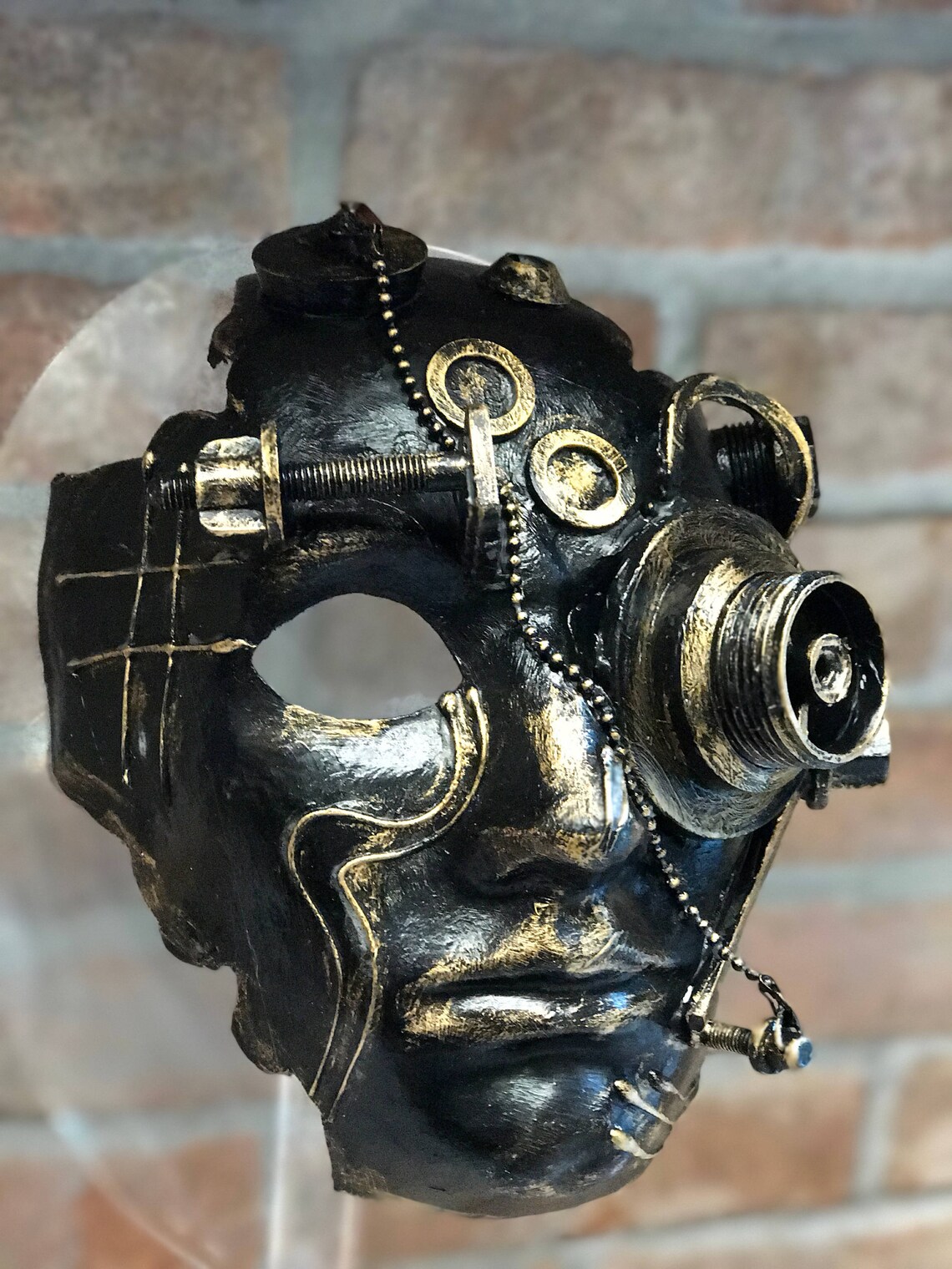 Steampunk Face Mask Halloween Mask Handmade in Papier-mache - Etsy