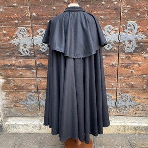 Venetian Cloak tabarro With Black Cape, Full Circle, Handmade in Wool ...