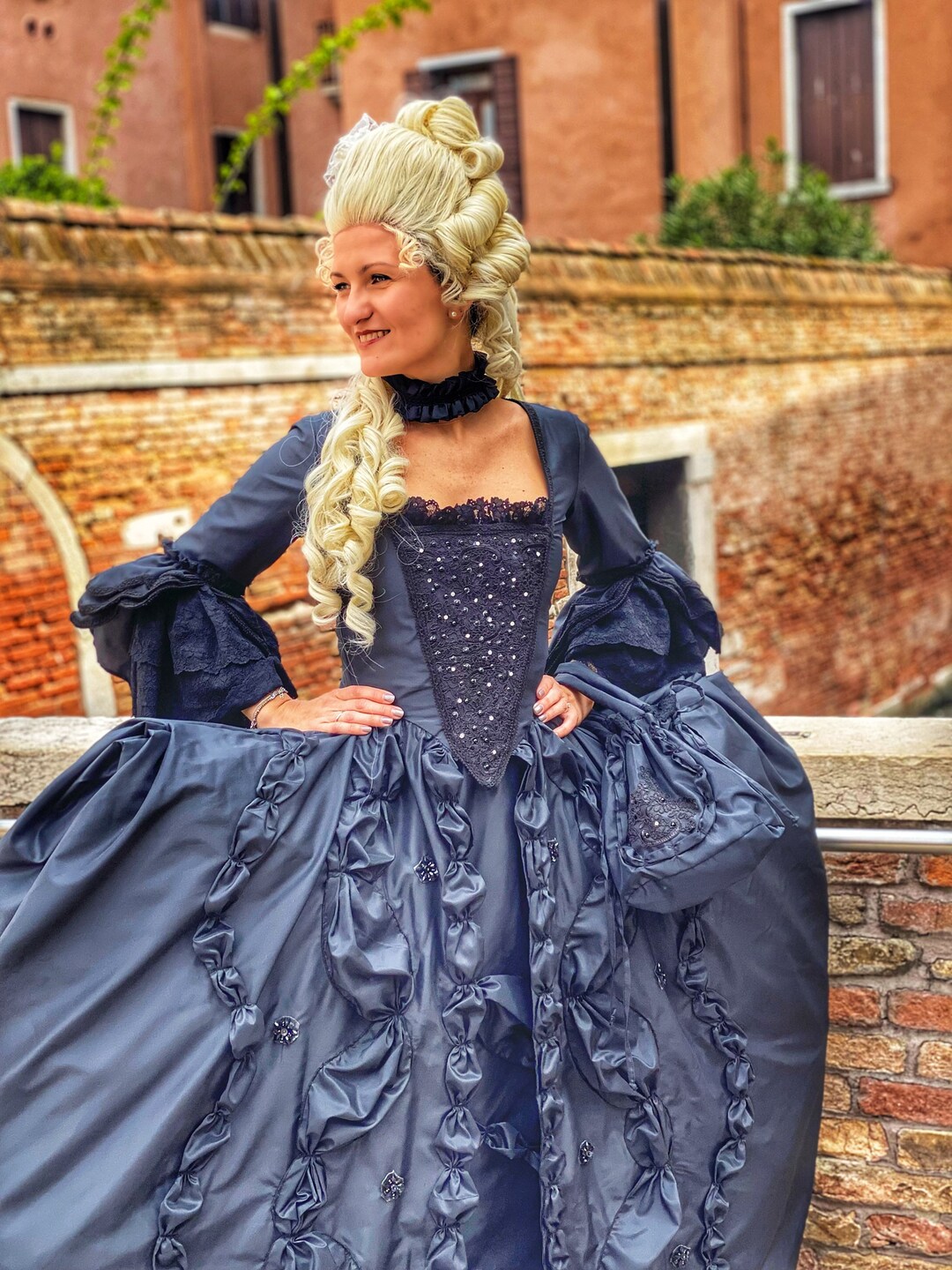 Historical Costume From the 1700s, Black Period Costume, 18th Century ...