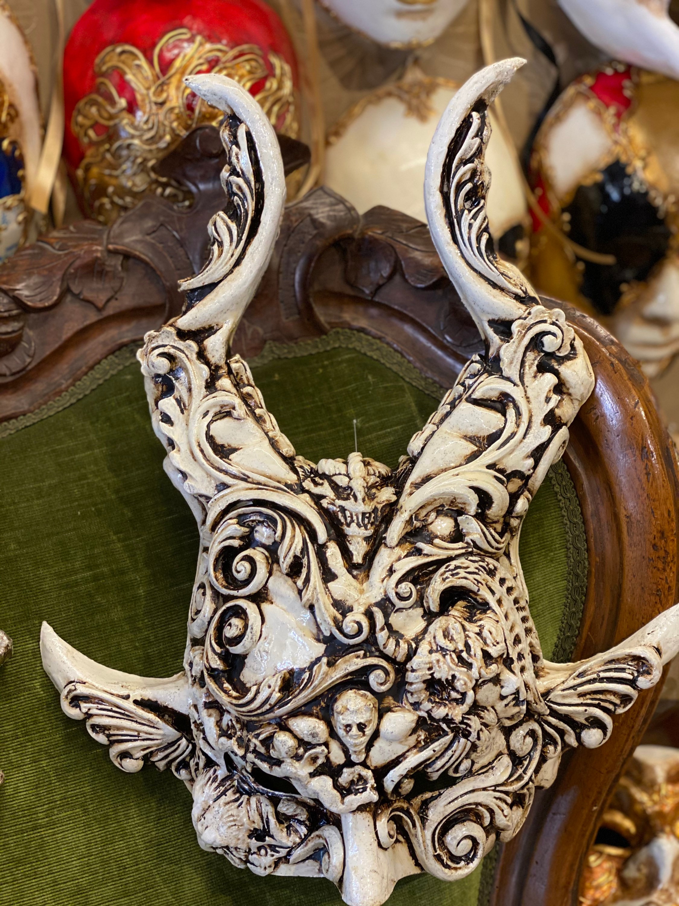 Venetian Baroque Devil Mask, Halloween Mask, Carnival Mask, Handmade in ...