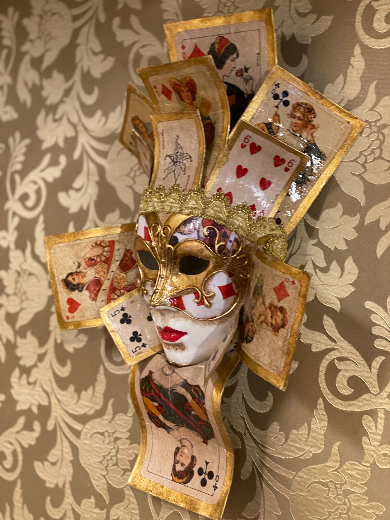 Venetian Mask Jolly Poker Cards Carnival Mask Halloween - Etsy