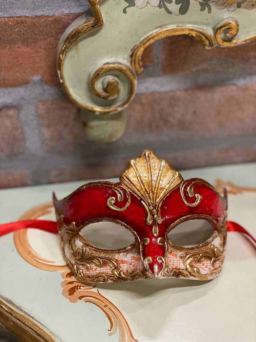 Venetian Colombina Mask, Handmade in Papier-mâché - Etsy