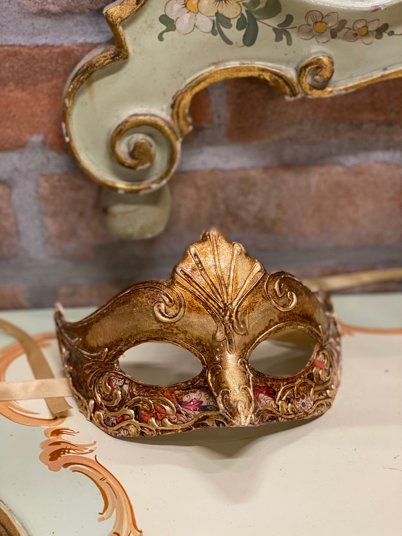 Venetian Colombina Mask, Handmade in Papier-mâché - Etsy