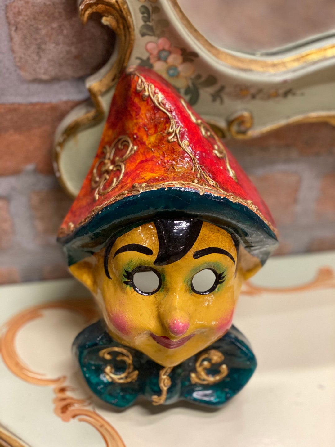 Decorative Venetian Pinocchio Mask, Handmade in Papier Mache - Etsy