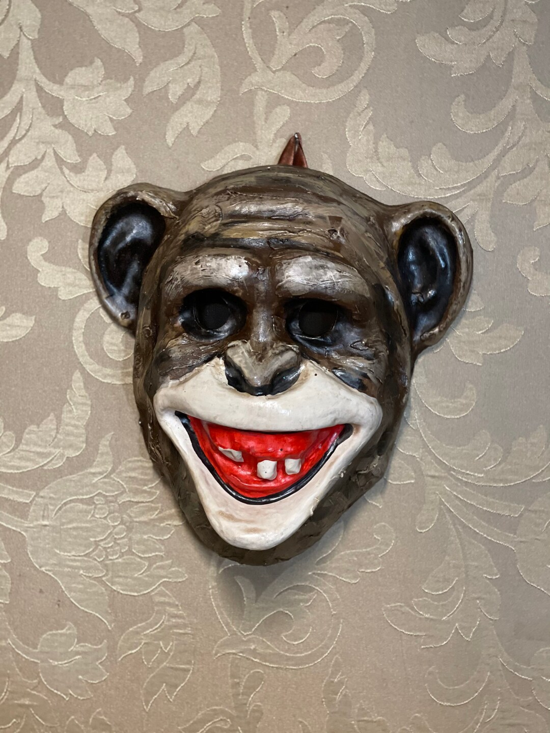 Monkey Mask, Animal Mask, Original Venetian, Handmade in Papier-mâché ...