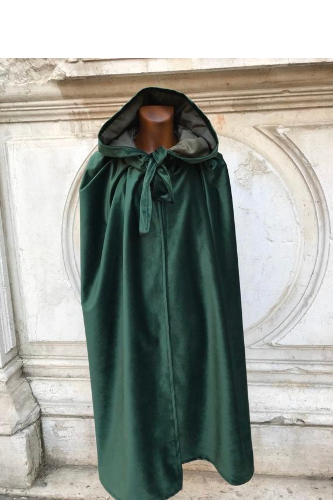 Venetian Velvet Cape Lined With Satin Green Cape Woman's - Etsy UK