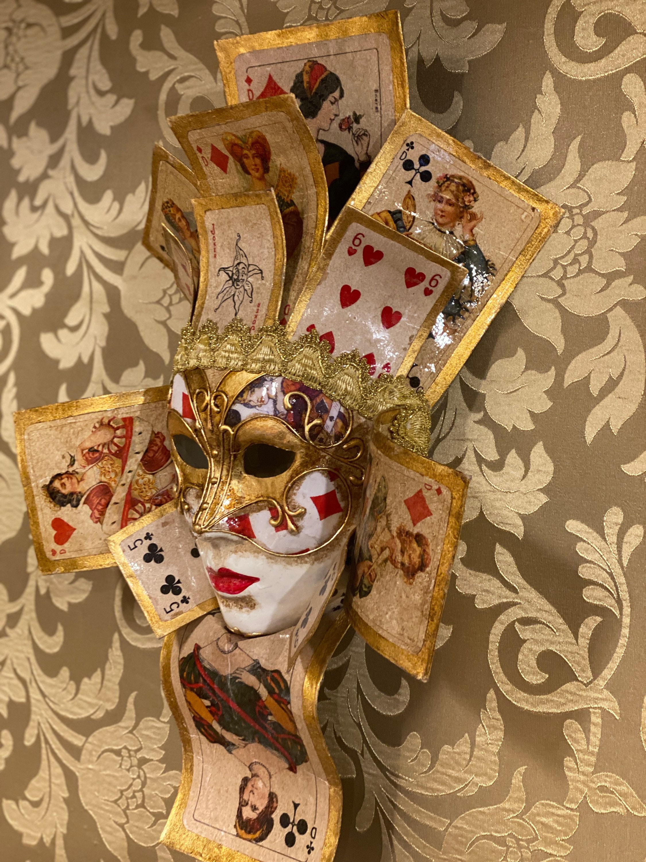 Venetian Mask, Joker Poker Cards, Carnival Mask, Halloween Mask - Etsy