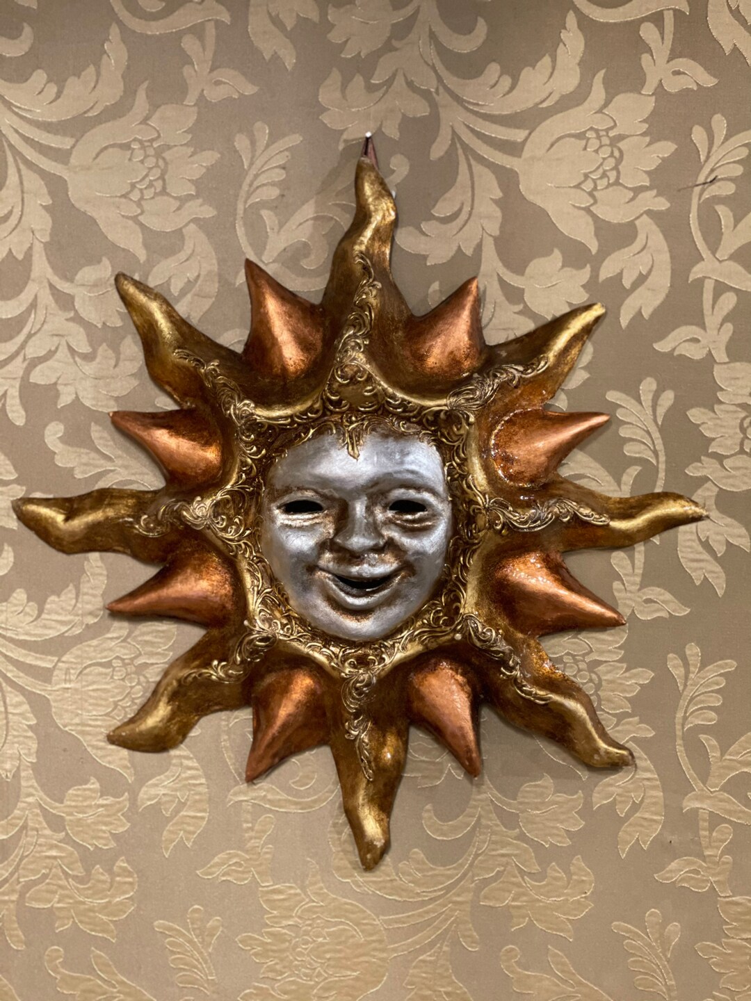 Venetian Sun Mask, Decoration Mask, Not Wearable - Etsy