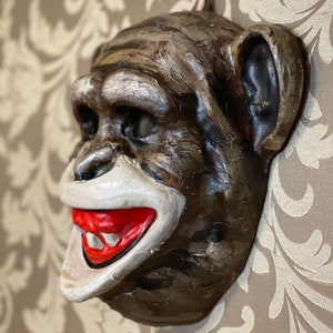 Monkey Mask, Animal Mask, Original Venetian, Handmade in Papier-mâché ...
