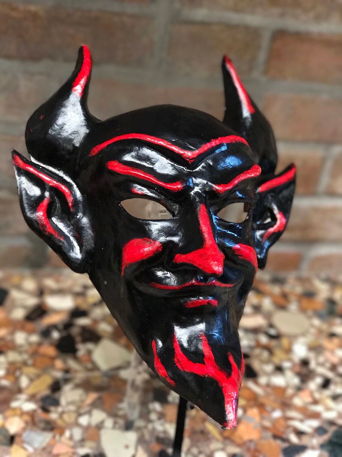 Venetian Devil Mask, Halloween Mask, Handmade in Papier Mache - Etsy