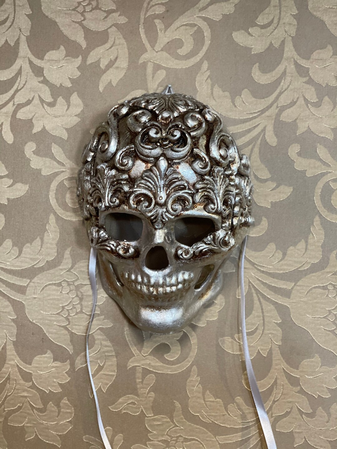 Venetian Mask, Halloween Mask,handmade Baroque Papier-mâché Skull - Etsy