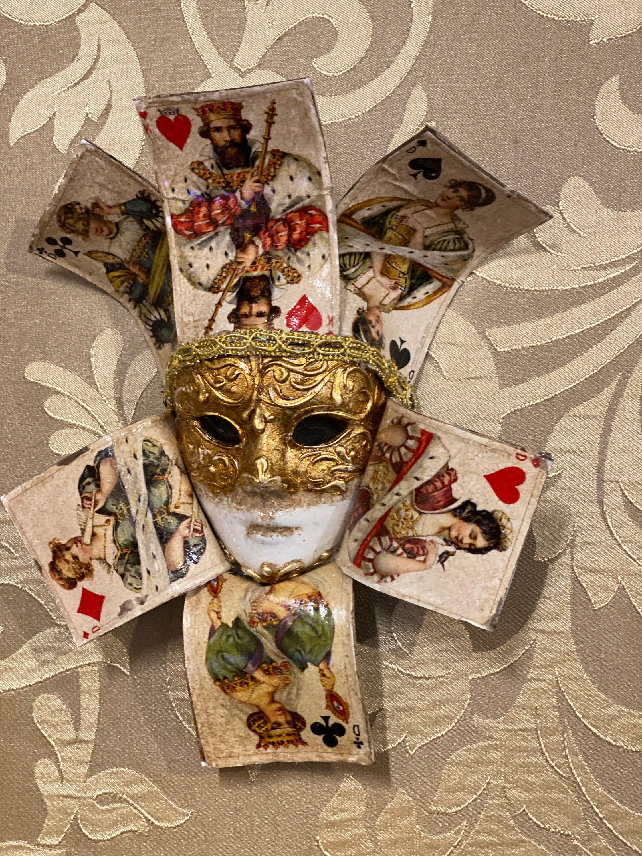 Venetian Mask Jolly Poker Cards Decorative Mask | Etsy