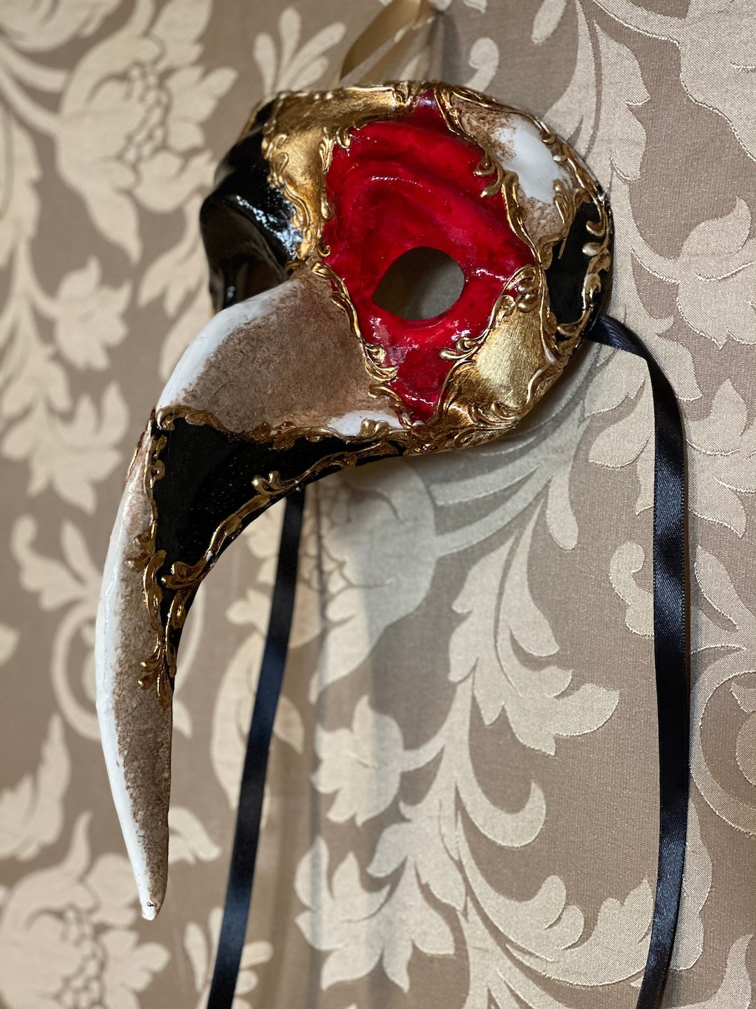 Venetian Mask, Turkish Nose Mask, Carnival Mask, Halloween Mask - Etsy