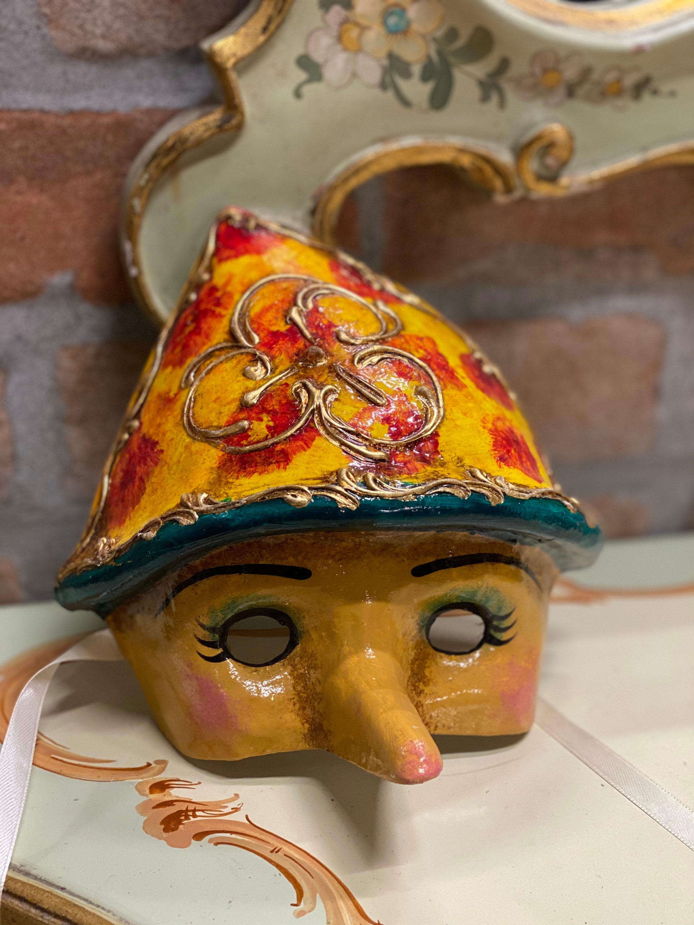 Venetian Pinocchio Mask Baby Mask Carnival Mask Halloween. - Etsy