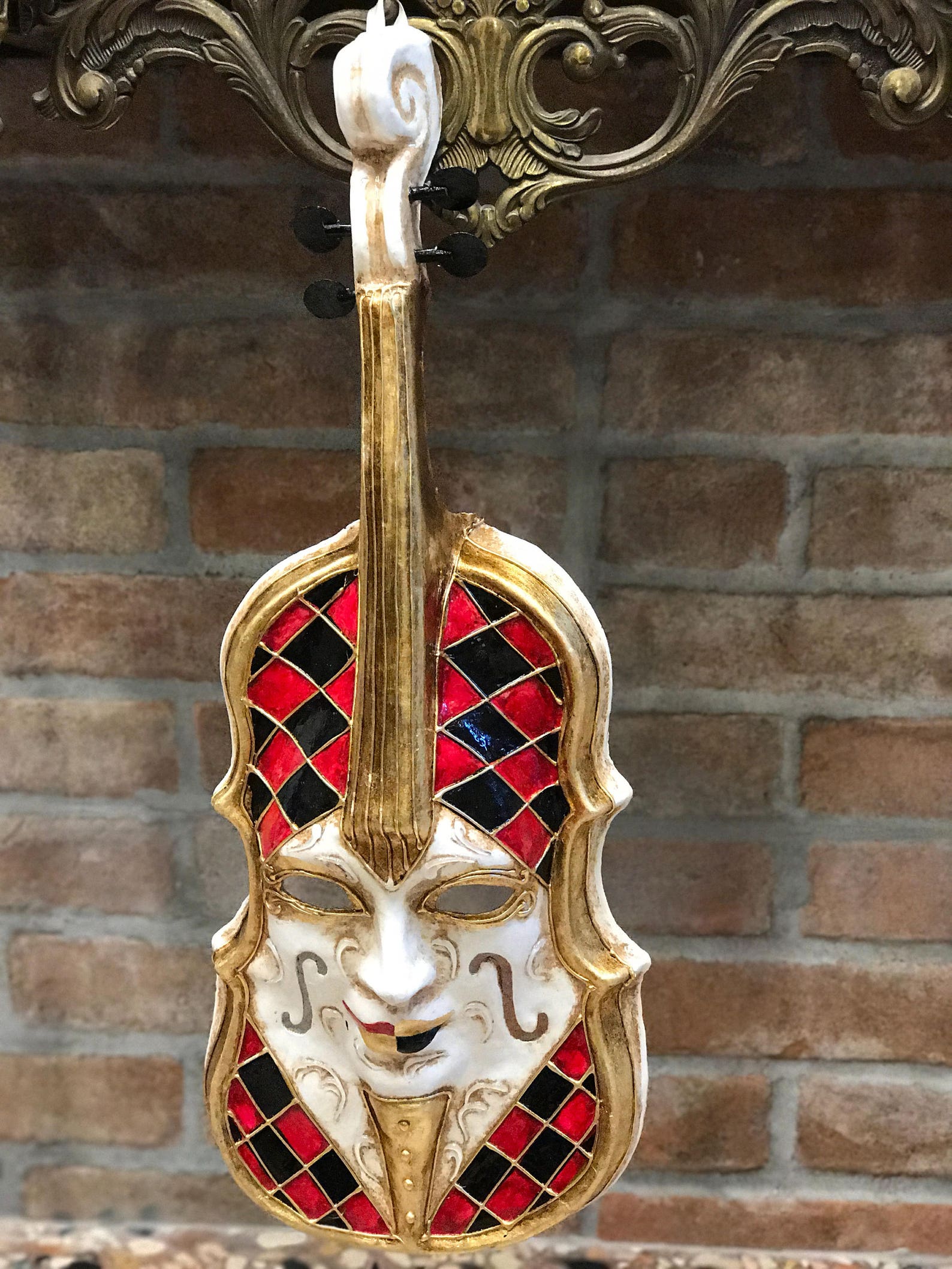 Venetian Mask Violin Wearable or Decorative Mask. Harlequin - Etsy