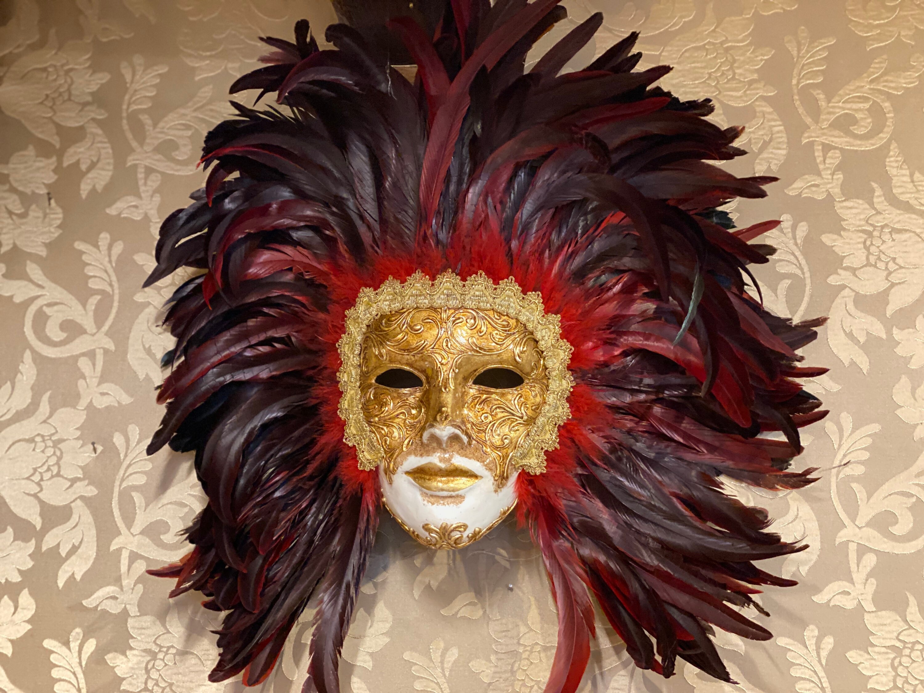 Venetian Masks With Feathers
