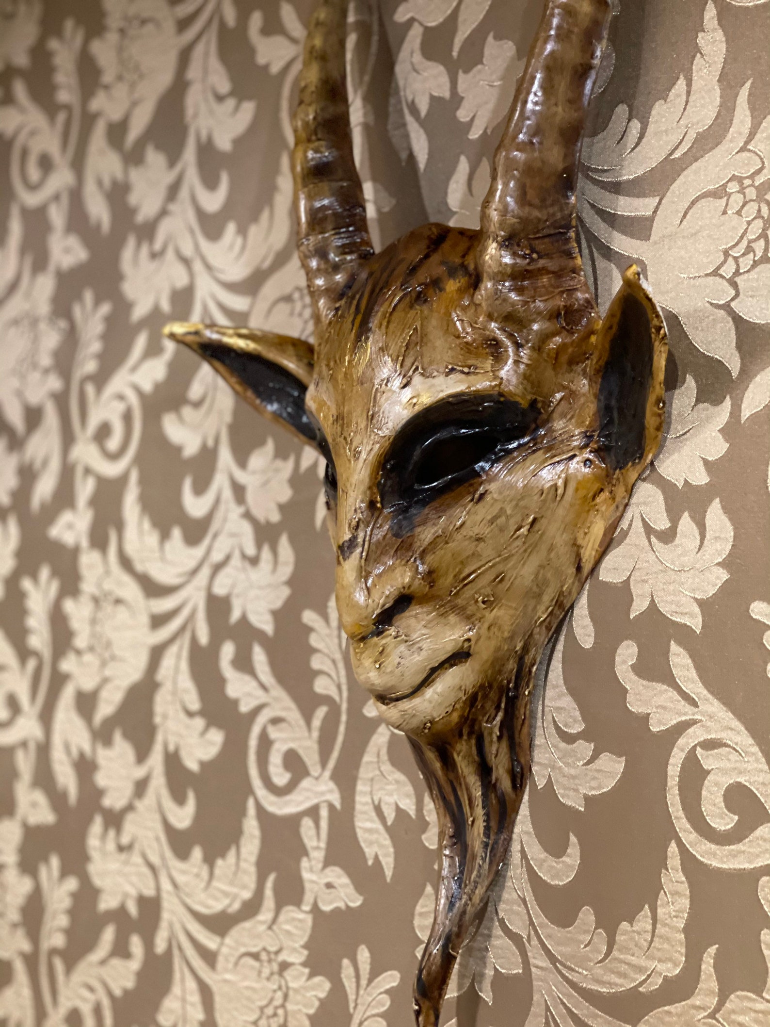 Venetian Mask, Capricorn Mask, Original Carnival Mask - Etsy