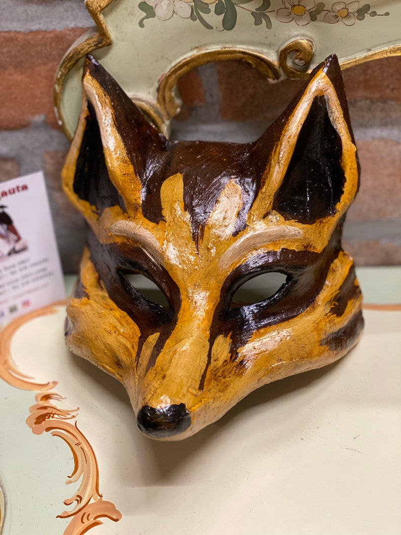 Venetian Fox Mask, Animal Mask, Handmade in Papier-mâché - Etsy