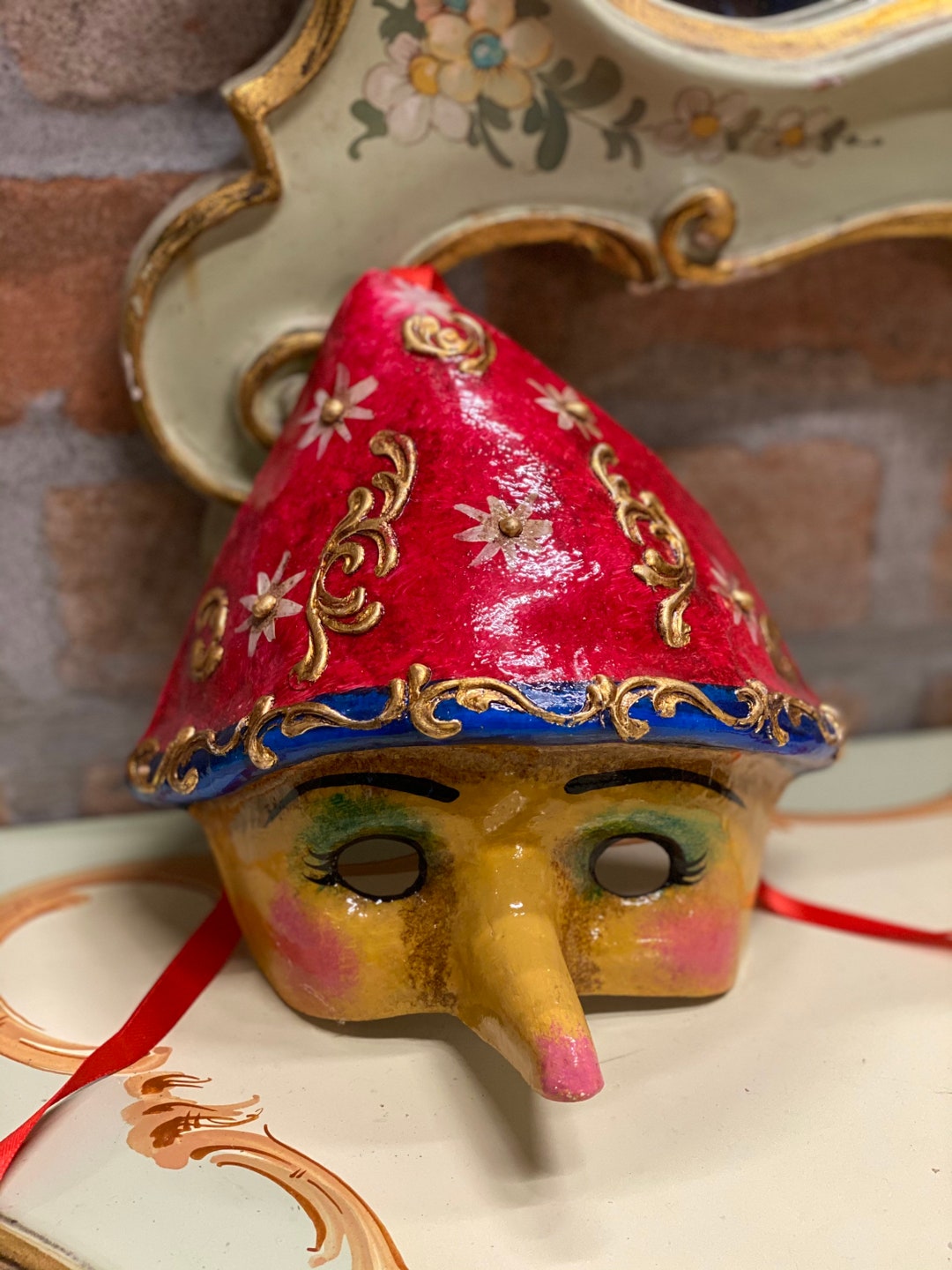 Pinocchio Venetian Mask, Child Mask, Carnival Mask, Halloween. Made ...