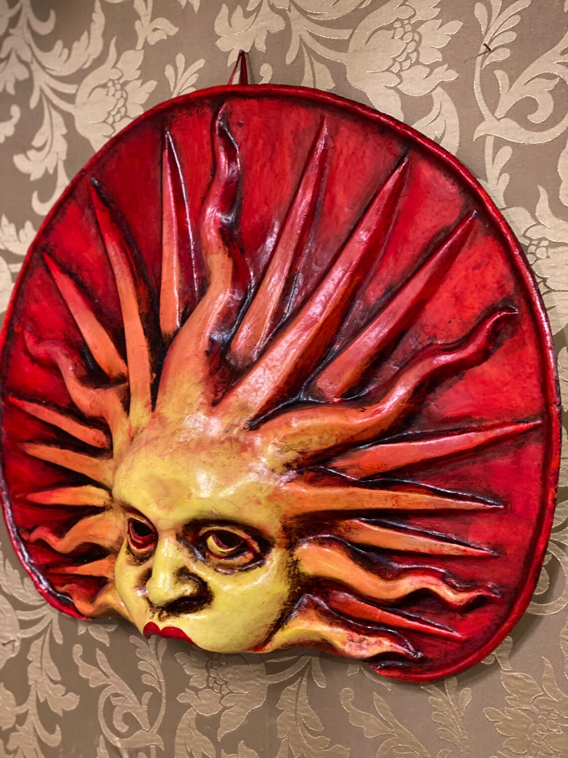 Venetian Sun Mask Carnival Mask Original Decoration Mask - Etsy