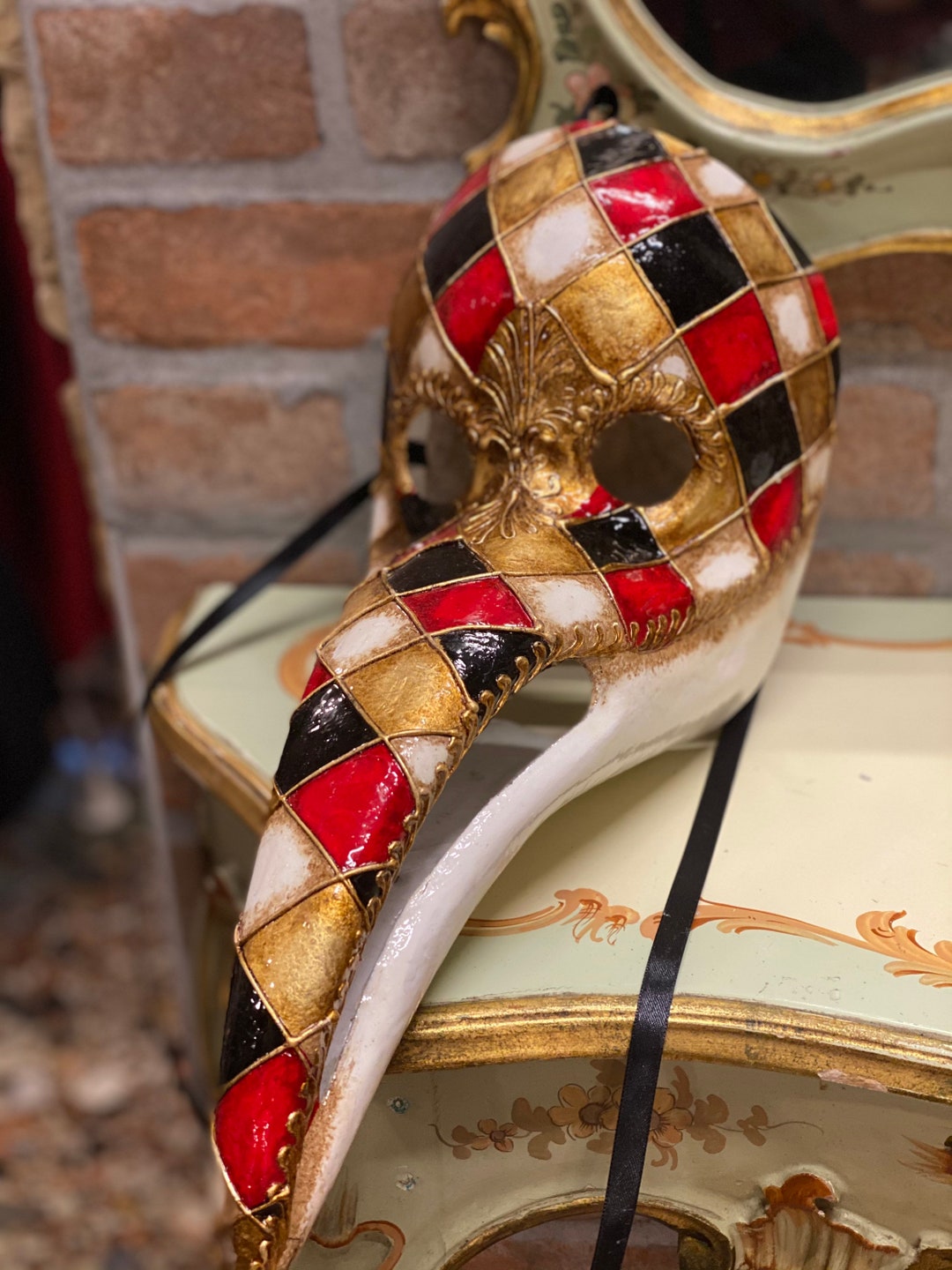 Papier-mâché Plague Doctor Mask, Carnival Mask, Halloween Mask ...