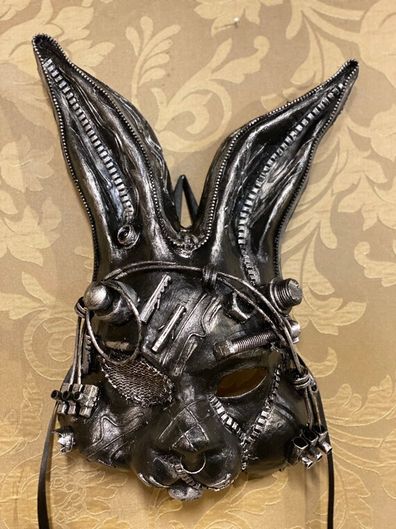 Steampunk White Rabbit Mask