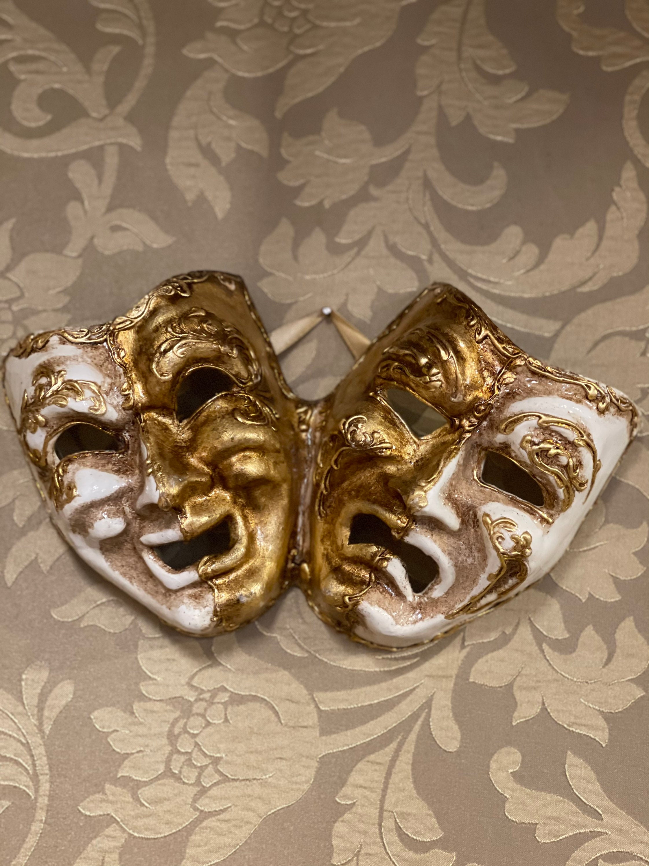 Venetian Mask Tragedy and Comedy Decorative Handmade in - Etsy