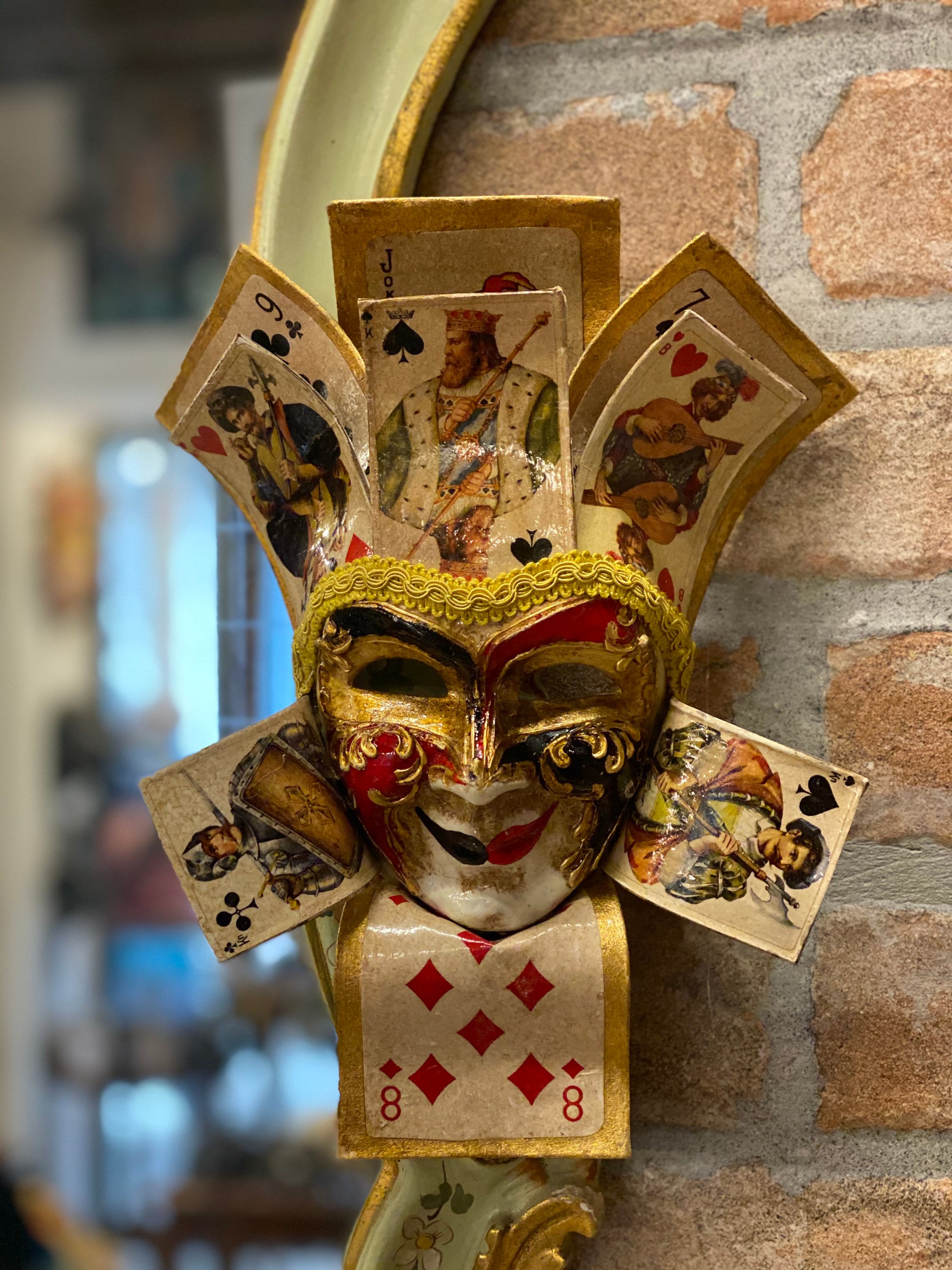 Joker Poker Cards Venetian Mask, Decoration Mask, Not Wearable - Etsy