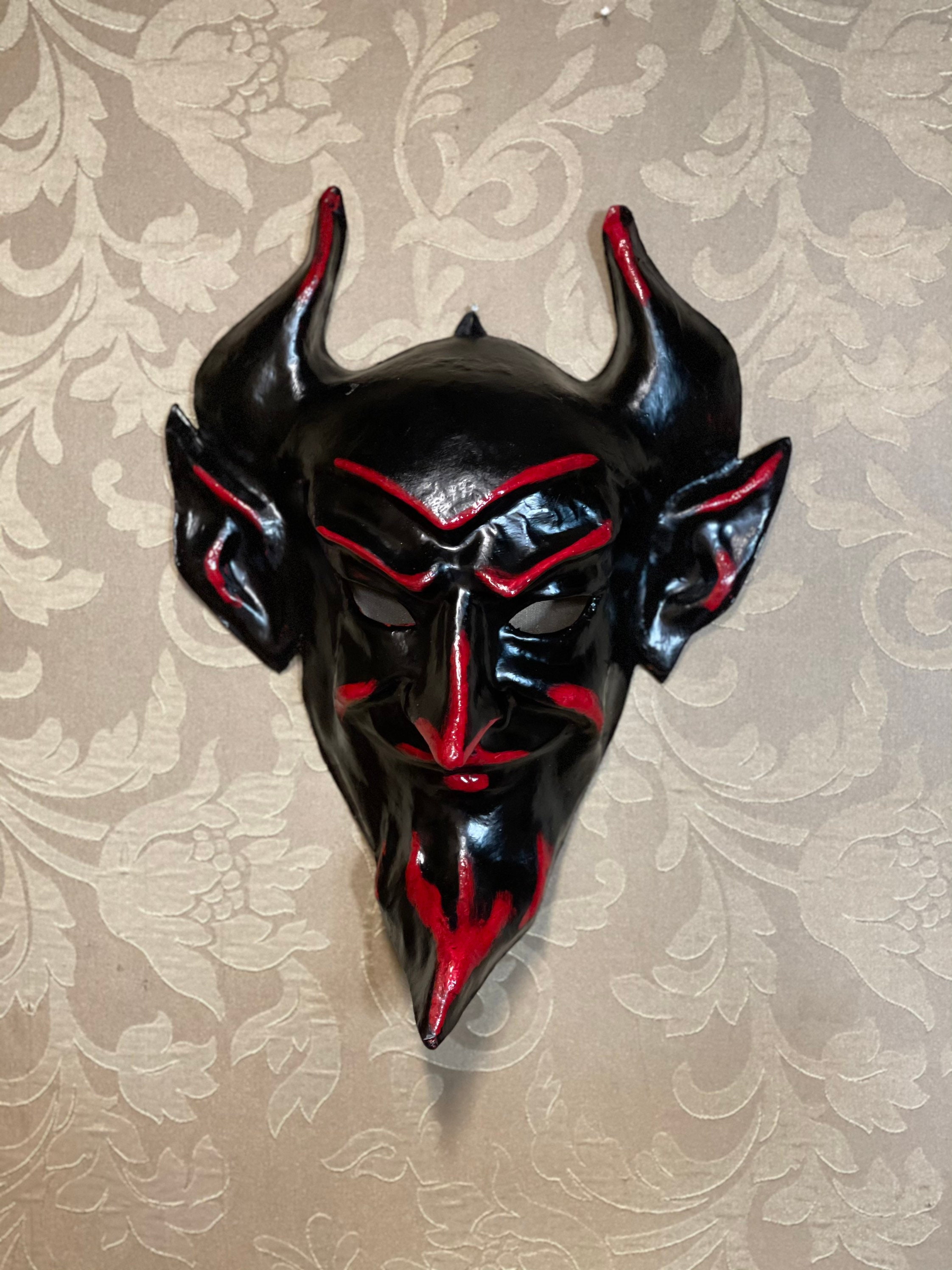 Venetian Devil Mask, Halloween Mask, Handmade in Papier Mache - Etsy