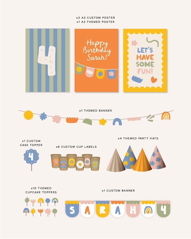 FUN & BOLD Party Printable Kit - Etsy