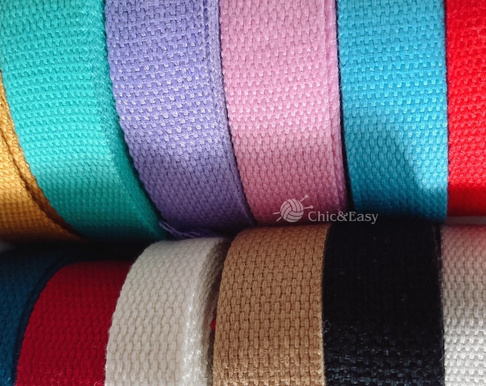 Cotton Webbing 1 Inch Wide Webbing Bag Handles, Bag Strap for Tote Bag ...