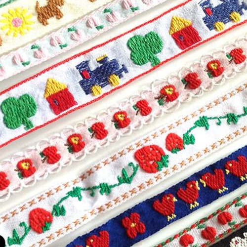1 Yard Embroidered Lace Ethnic Ribbon flower Jacquard Ribbon - Etsy