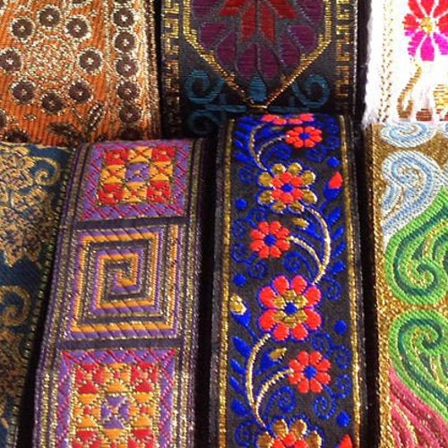 1 Yard Ethnic Embroidered Lace Ethnic Ribbon flower Jacquard - Etsy