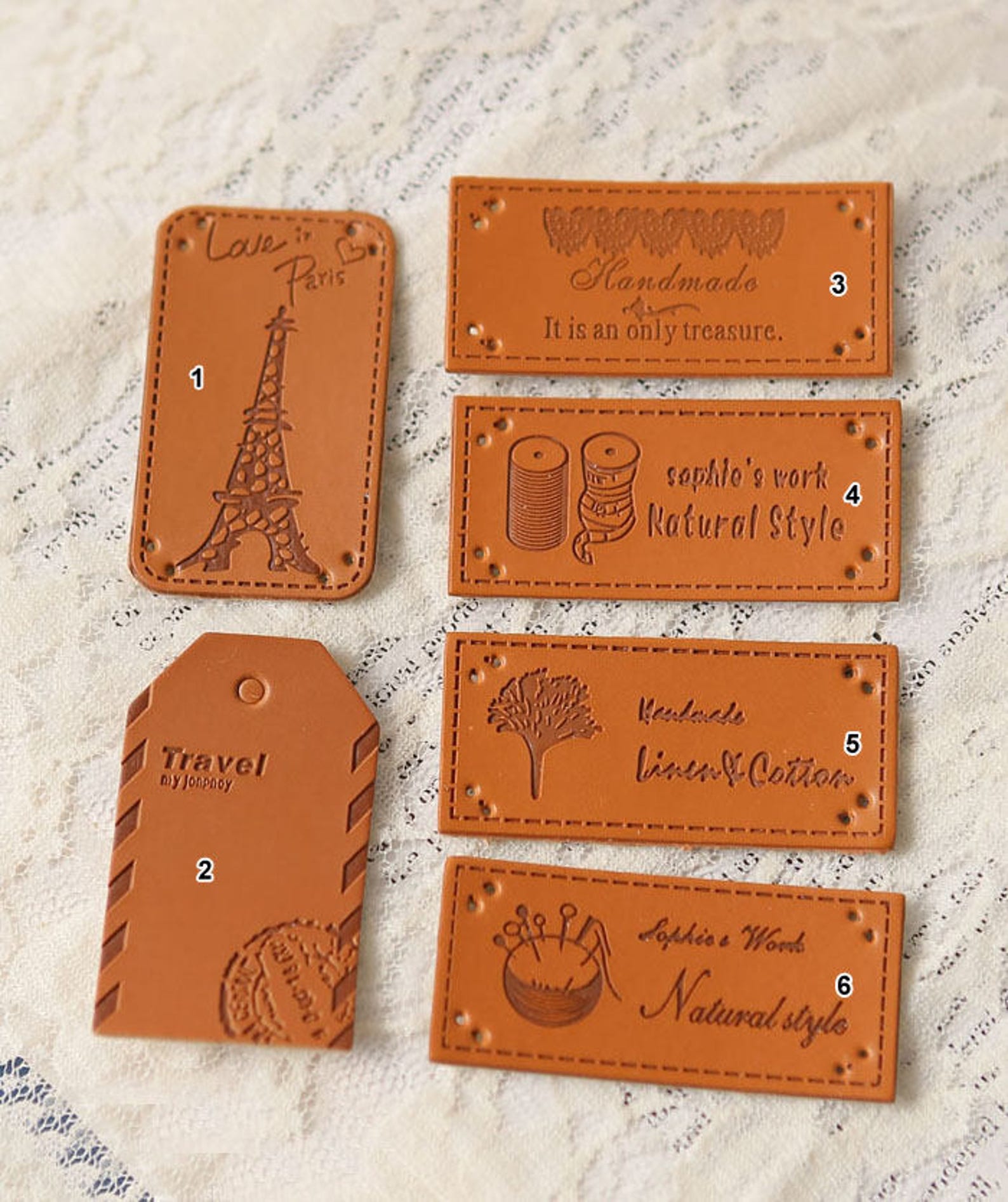 A Piece of Leather Label Leather Tag Sew Label Tag Clothing | Etsy