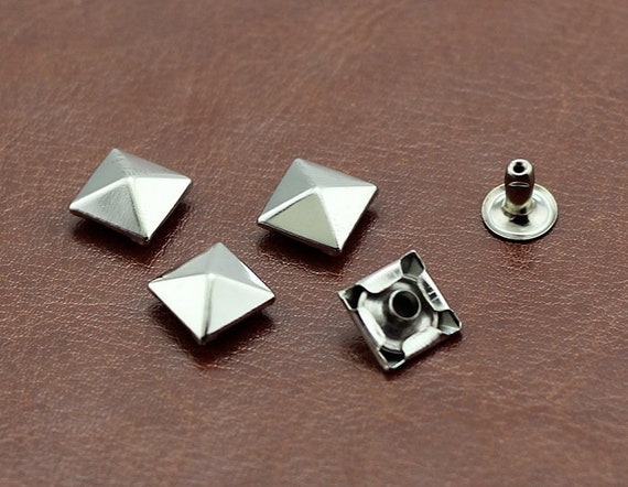 PACK of 50 Silver 10mm Pyramid Rivets Studs Leather Studs | Etsy