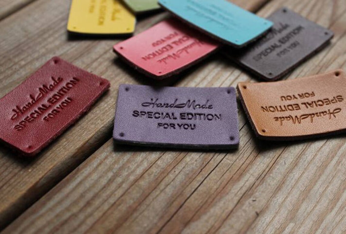 A Piece of Genuine Leather Label Leather Tag Sew Label Tag | Etsy