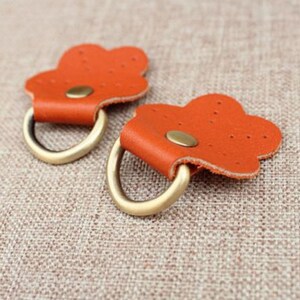 A Set 2 Pcs High Qaulity D-ring With Genuine Leather Tab Attachment ...