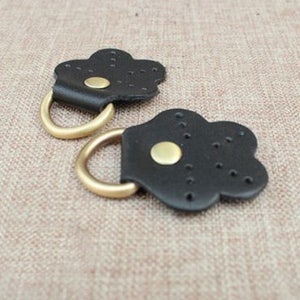 A Set 2 Pcs High Qaulity D-ring With Genuine Leather Tab Attachment ...
