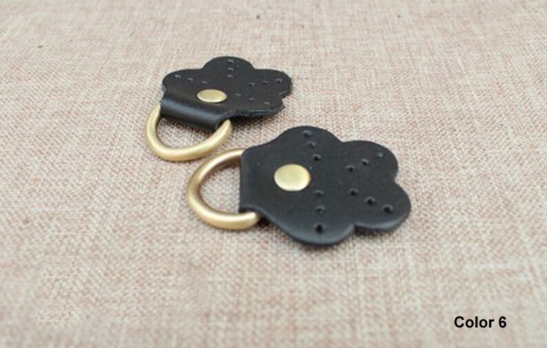 A Set 2 Pcs High Qaulity D-ring With Genuine Leather Tab - Etsy