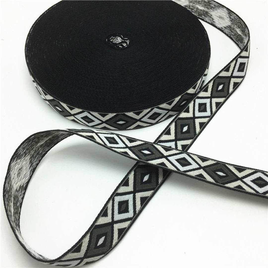 1 Yard Geometric Jacquard Ribbon Geometric Woven Trim Border - Etsy