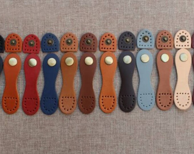 5x Leather Tabs, Snap Closure 7/8 Wide - Etsy